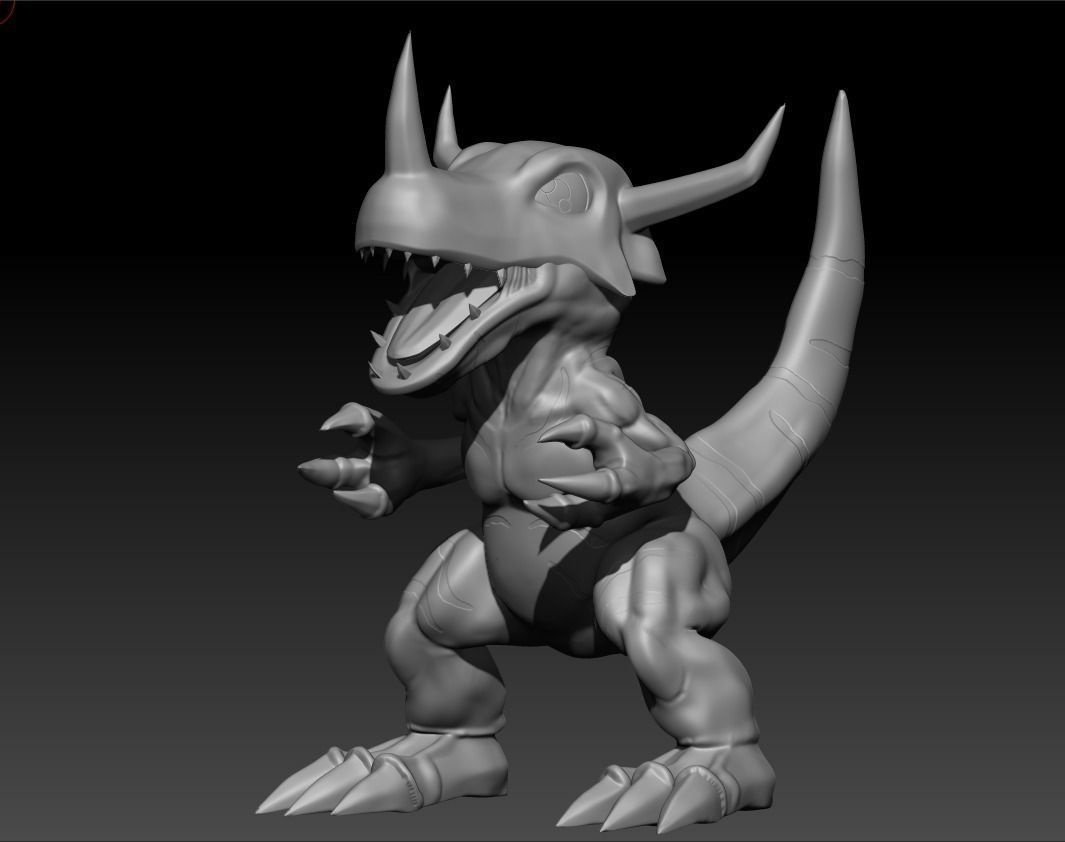 Greymon - Digimon Adventure 3D model 3D printable | CGTrader