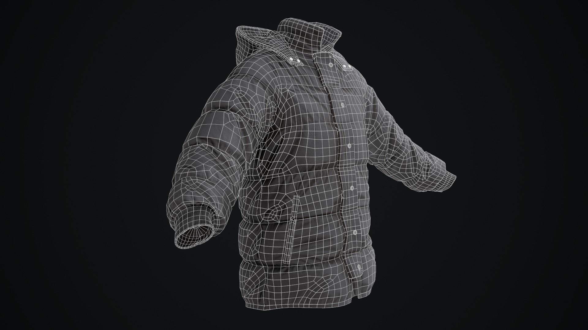 3D model Gray winter jacket VR / AR / low-poly | CGTrader