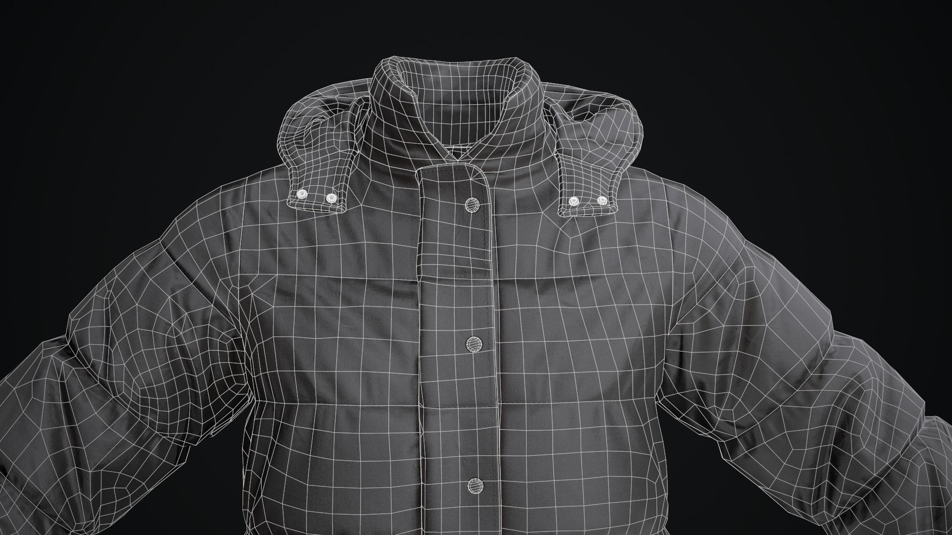3D model Gray winter jacket VR / AR / low-poly | CGTrader