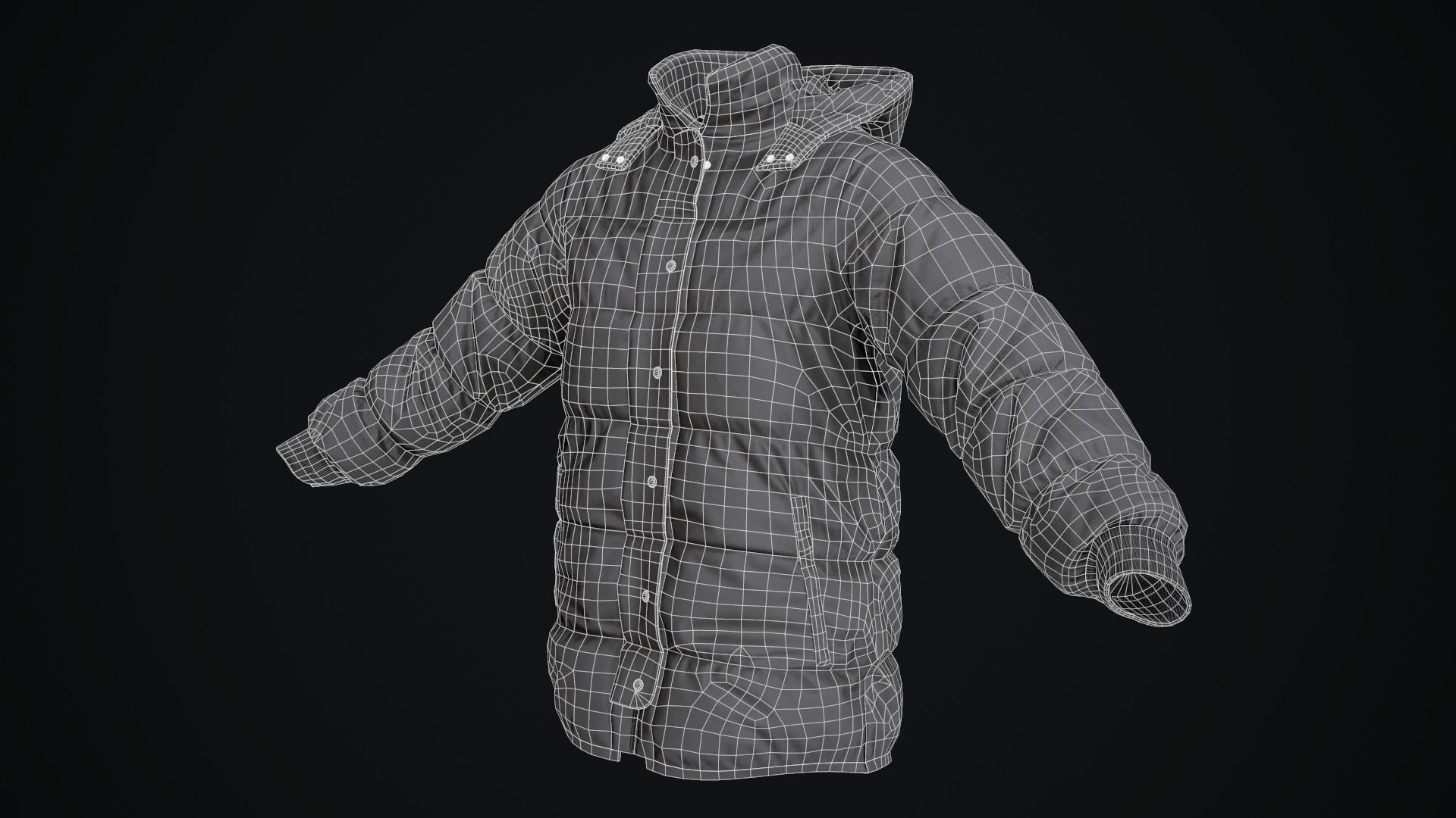 3D model Red winter jacket VR / AR / low-poly | CGTrader