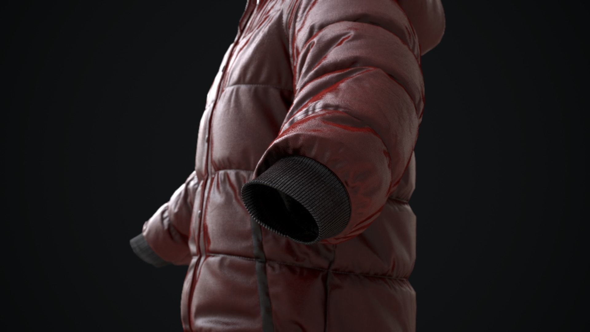 3D model Red winter jacket VR / AR / low-poly | CGTrader