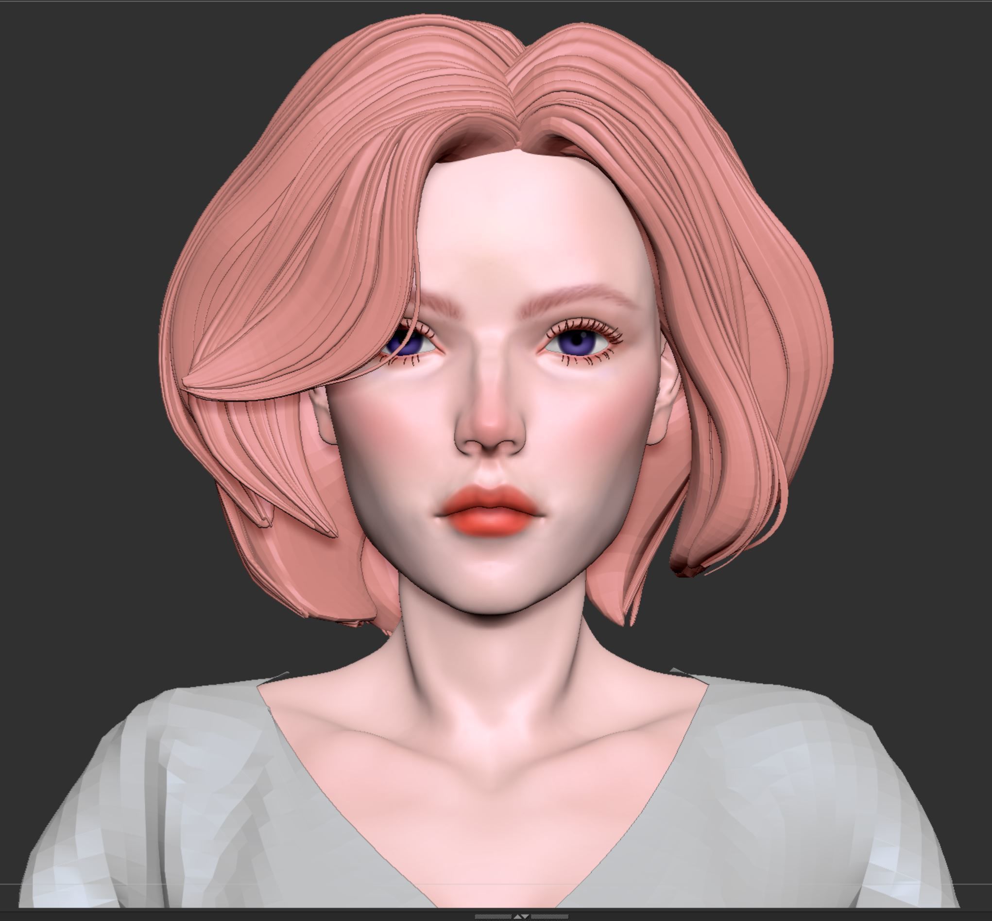 Highpoly model Two options of clothing 3D model ZTL