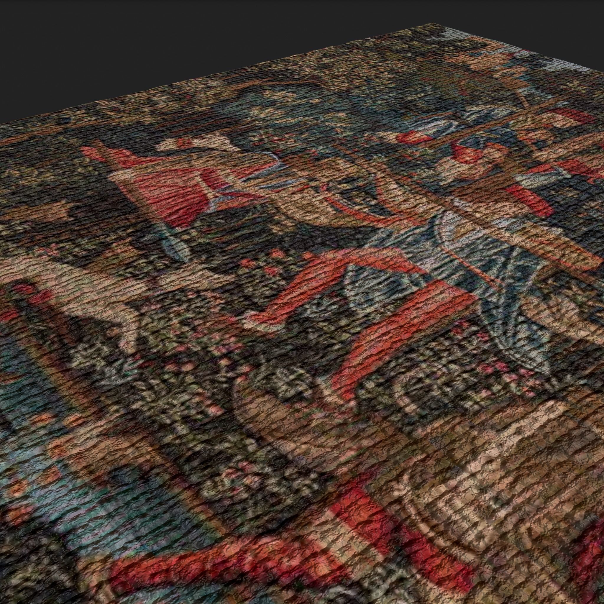 3D model Courtyard Tapestry VR / AR / low-poly | CGTrader