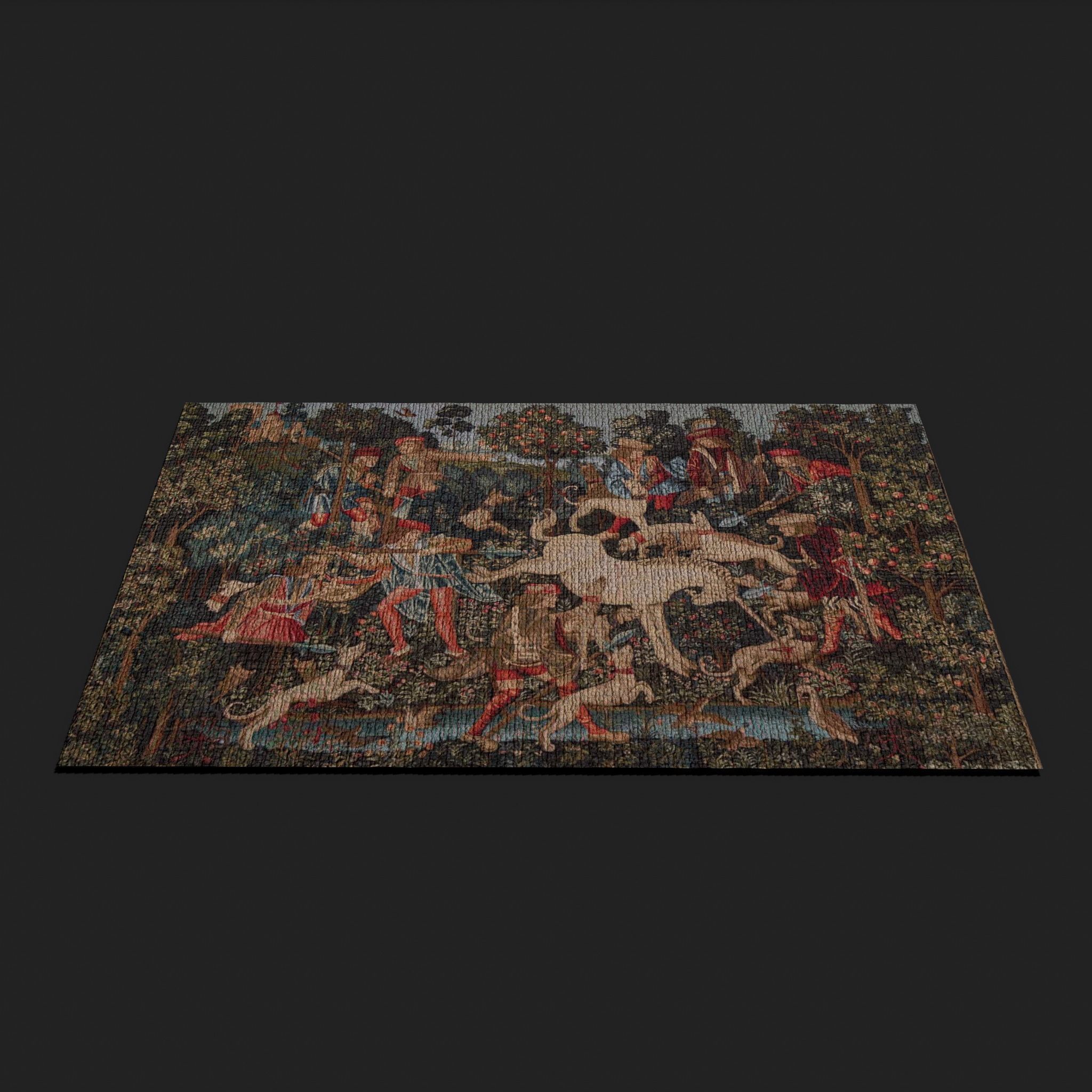 3D model Courtyard Tapestry VR / AR / low-poly | CGTrader