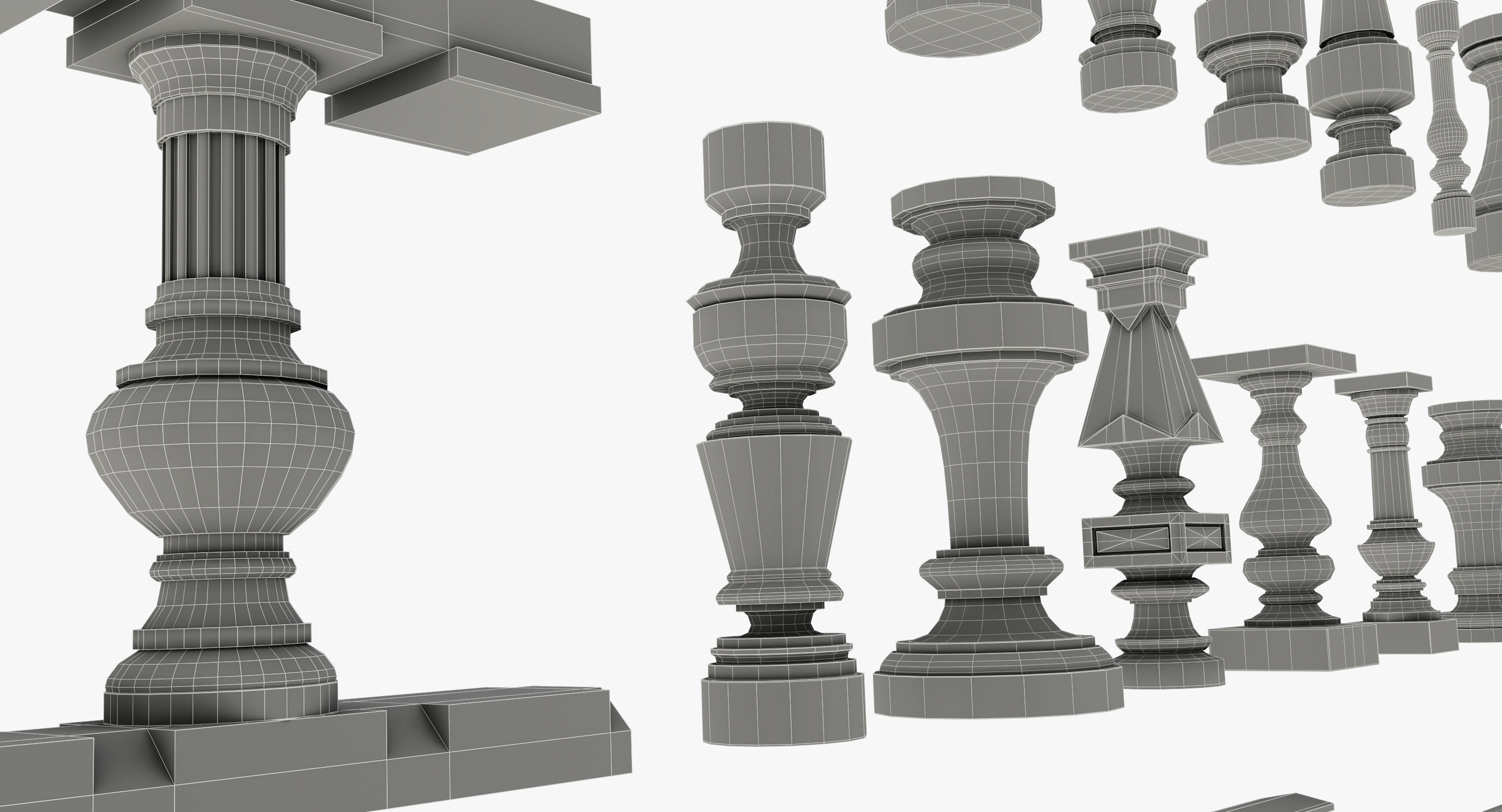 Balusters pack 1 3D model | CGTrader