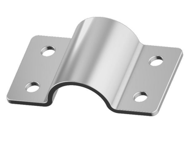 Half Round Clamp 3D model 3D printable | CGTrader