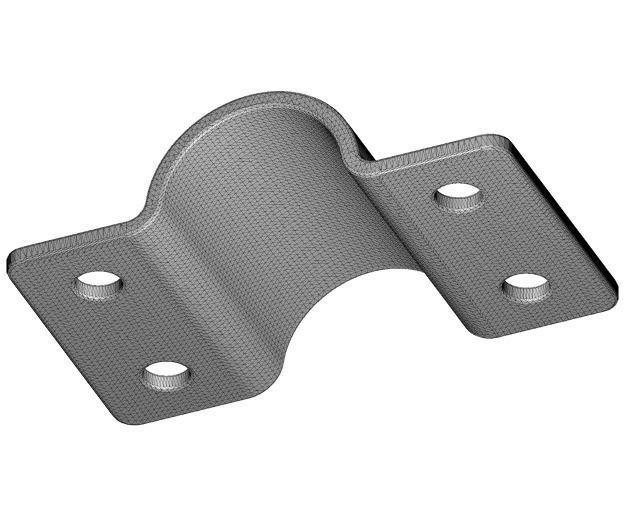 Half Round Clamp 3D model 3D printable | CGTrader