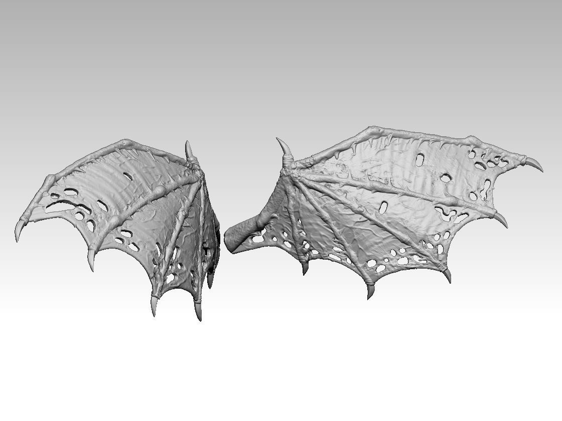demon wing 3D model 3D printable | CGTrader