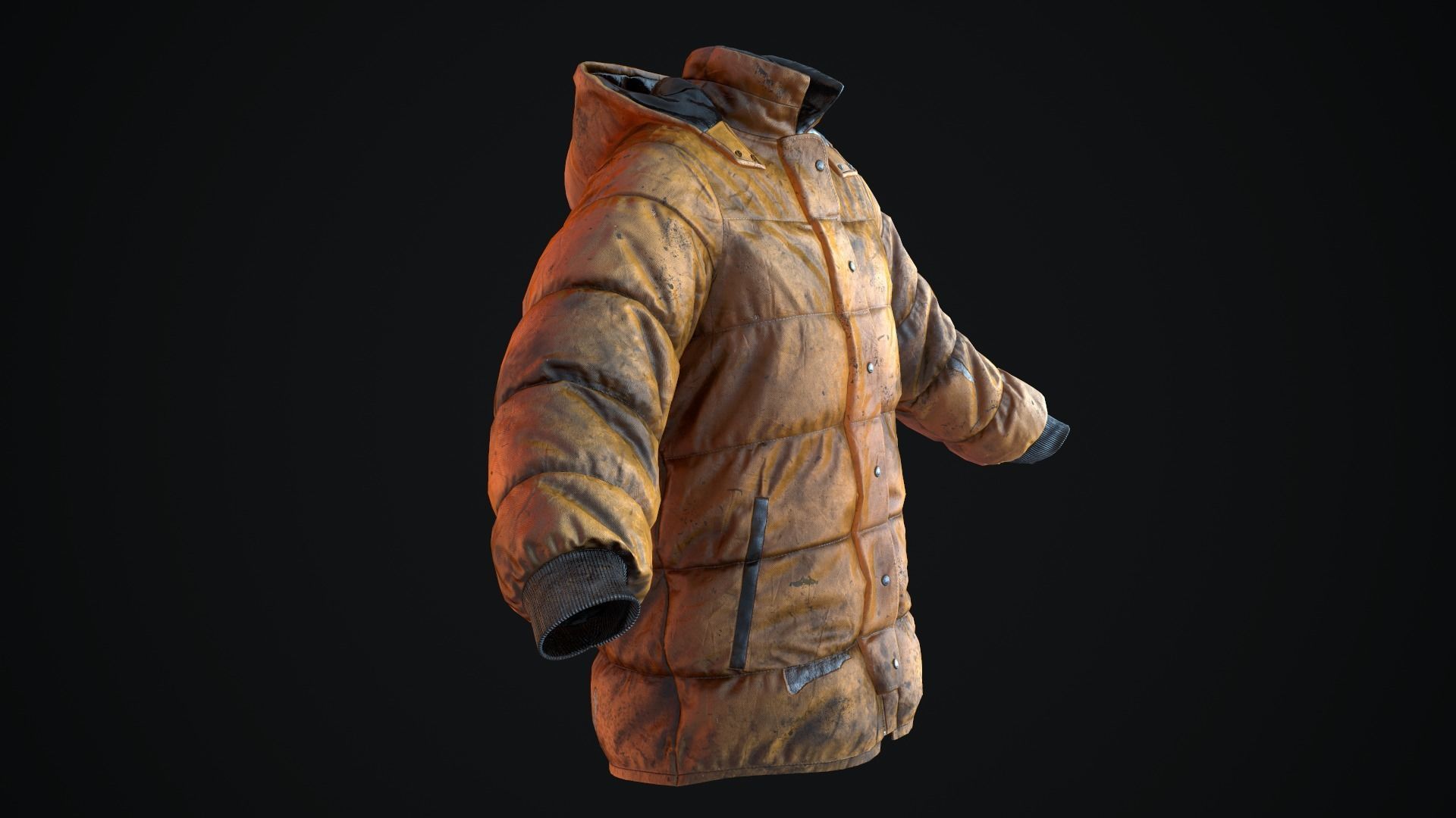 3D model Dirty winter jacket VR / AR / low-poly | CGTrader