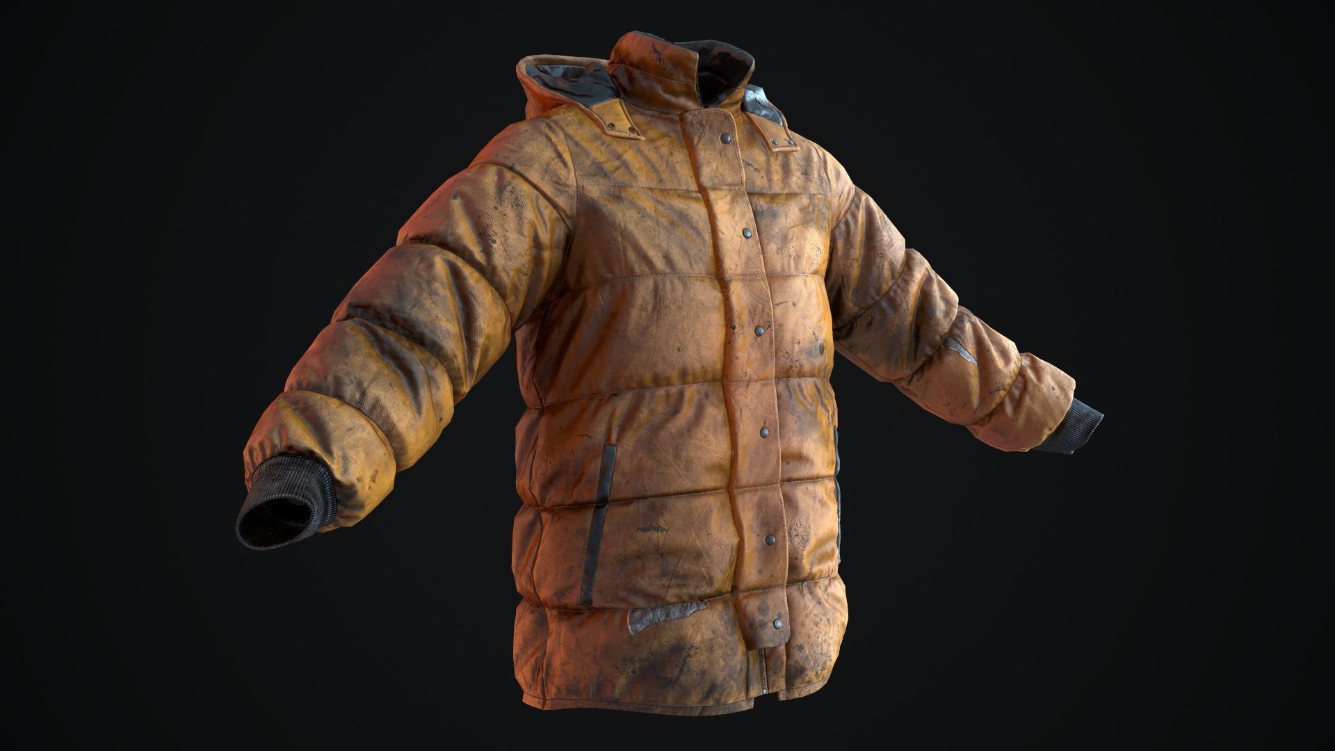 3D model Dirty winter jacket VR / AR / low-poly | CGTrader
