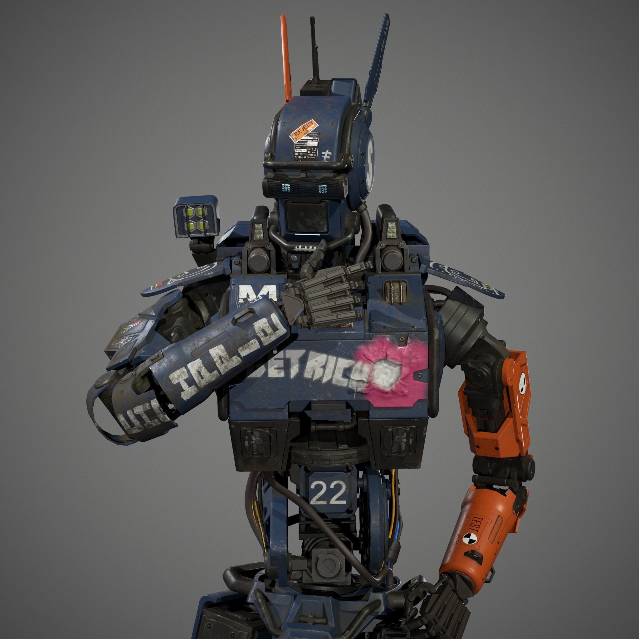 3D model Robot Chappie VR / AR / low-poly | CGTrader