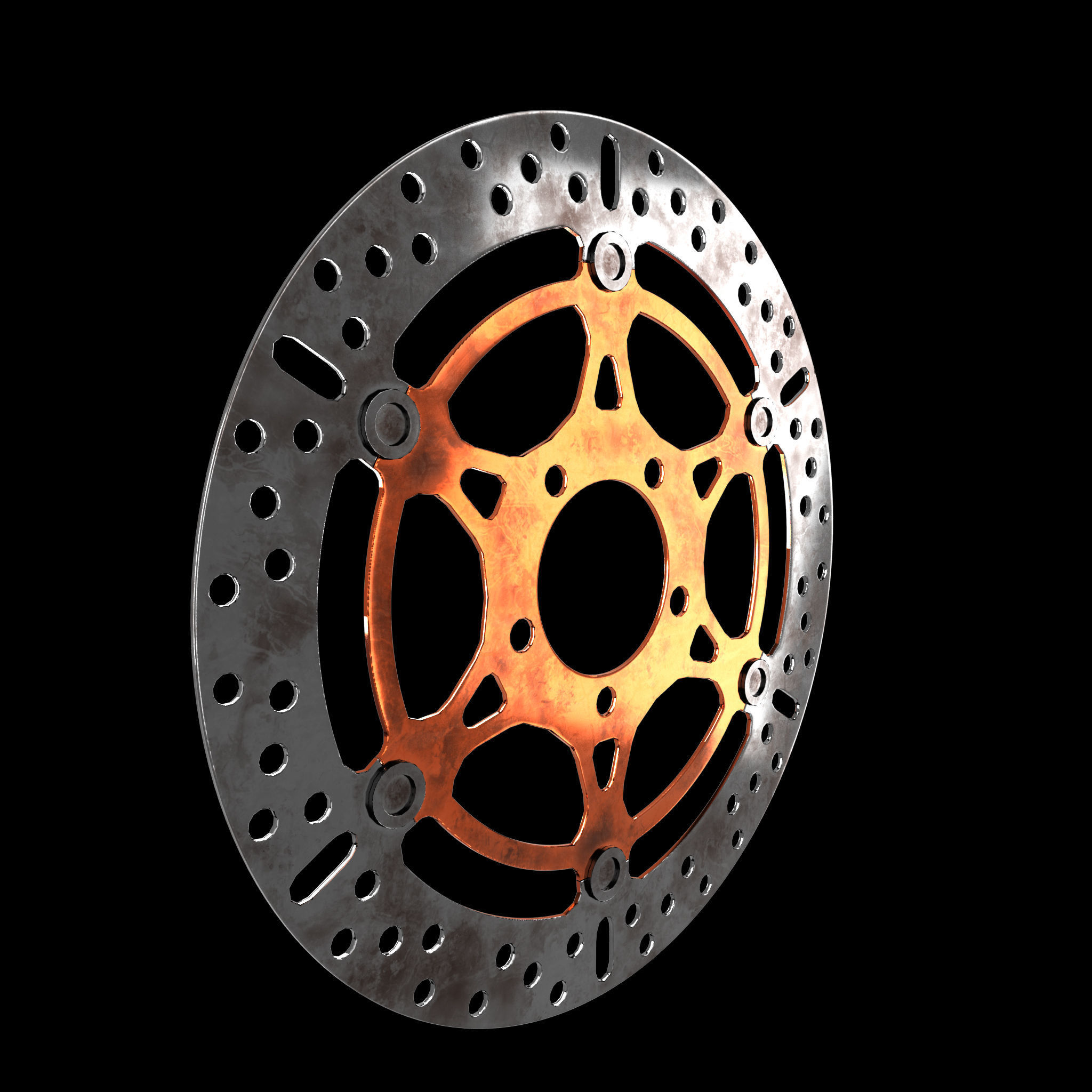 Motorcycle brake disc 3D model | CGTrader