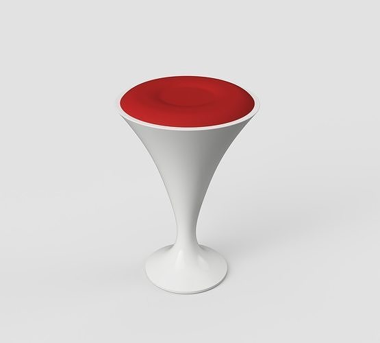 Retro Futuristic Stool No1 free 3D model | CGTrader