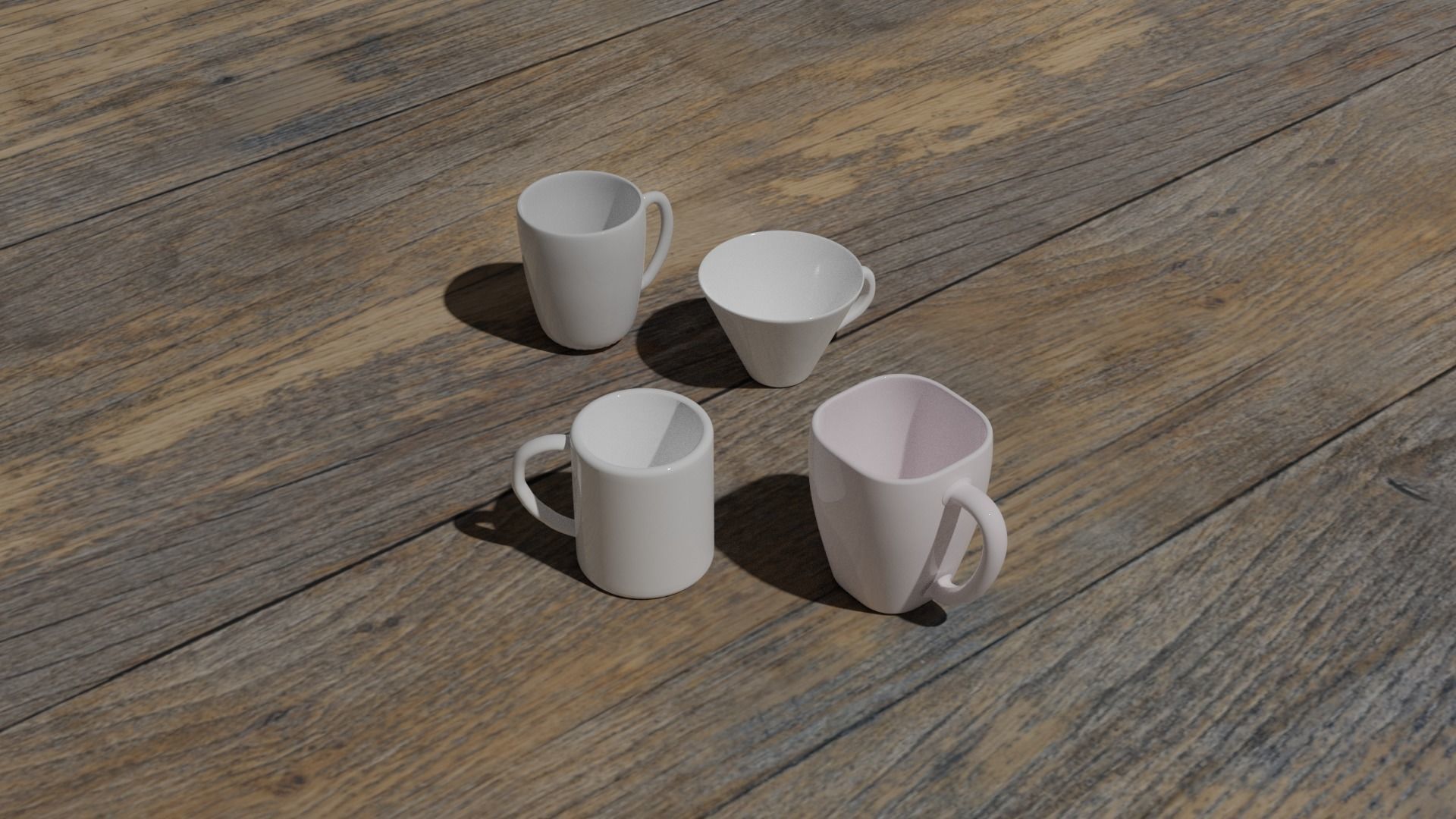 4 models of cups 3D model | CGTrader