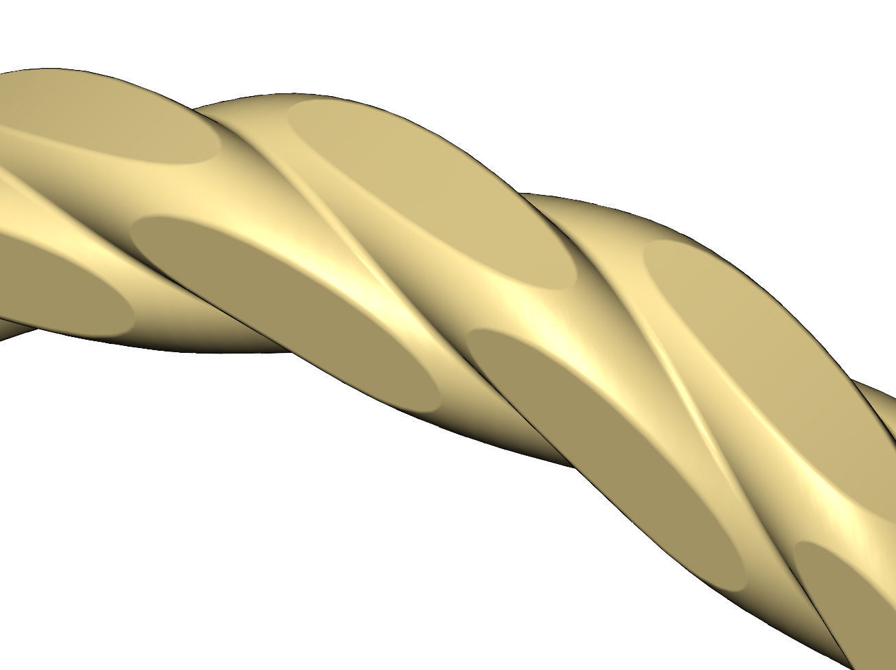 Faceted cable band 3D model 3D printable | CGTrader