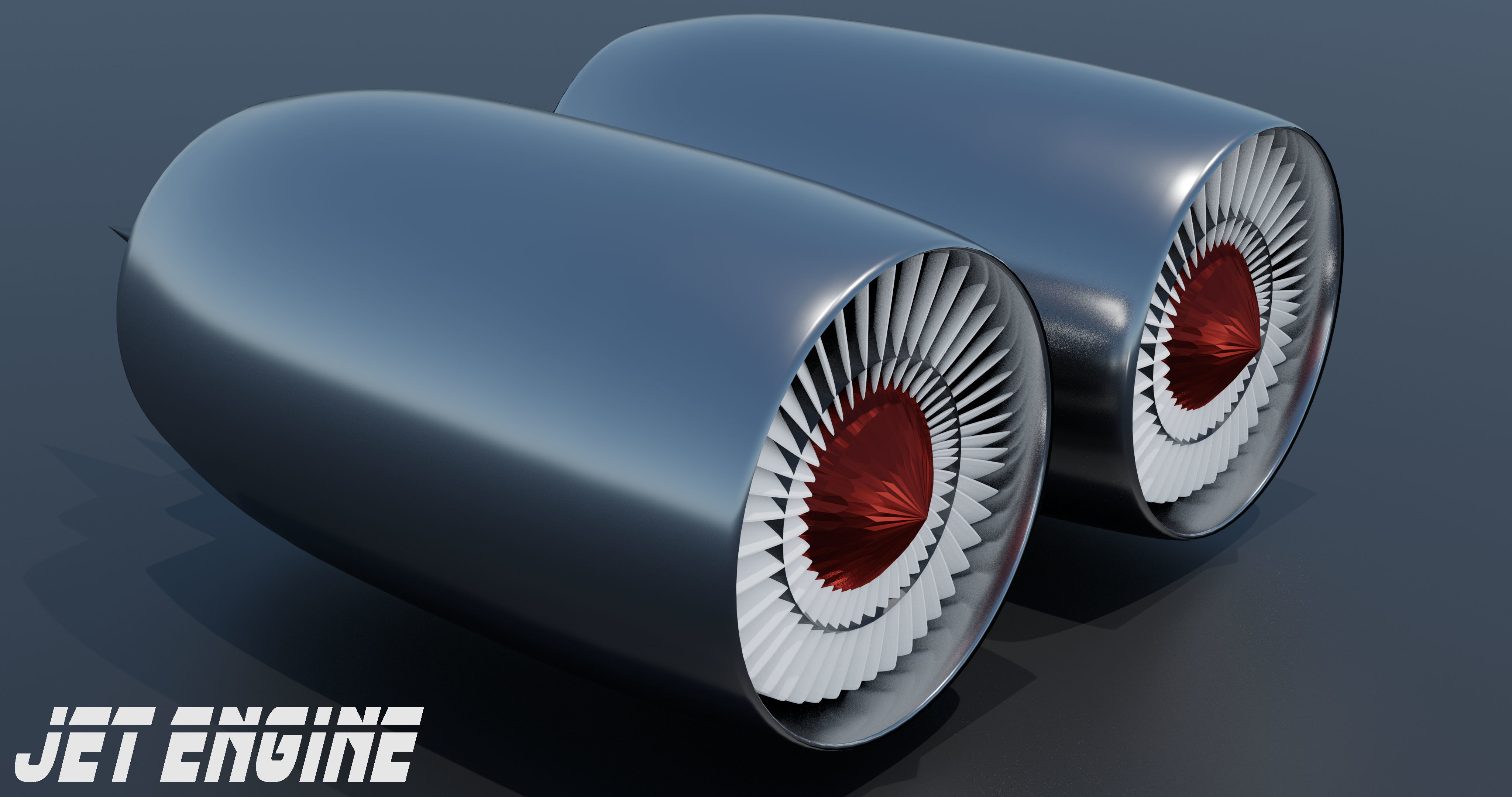 JET ENGINE - 3D MODEL low-poly | CGTrader