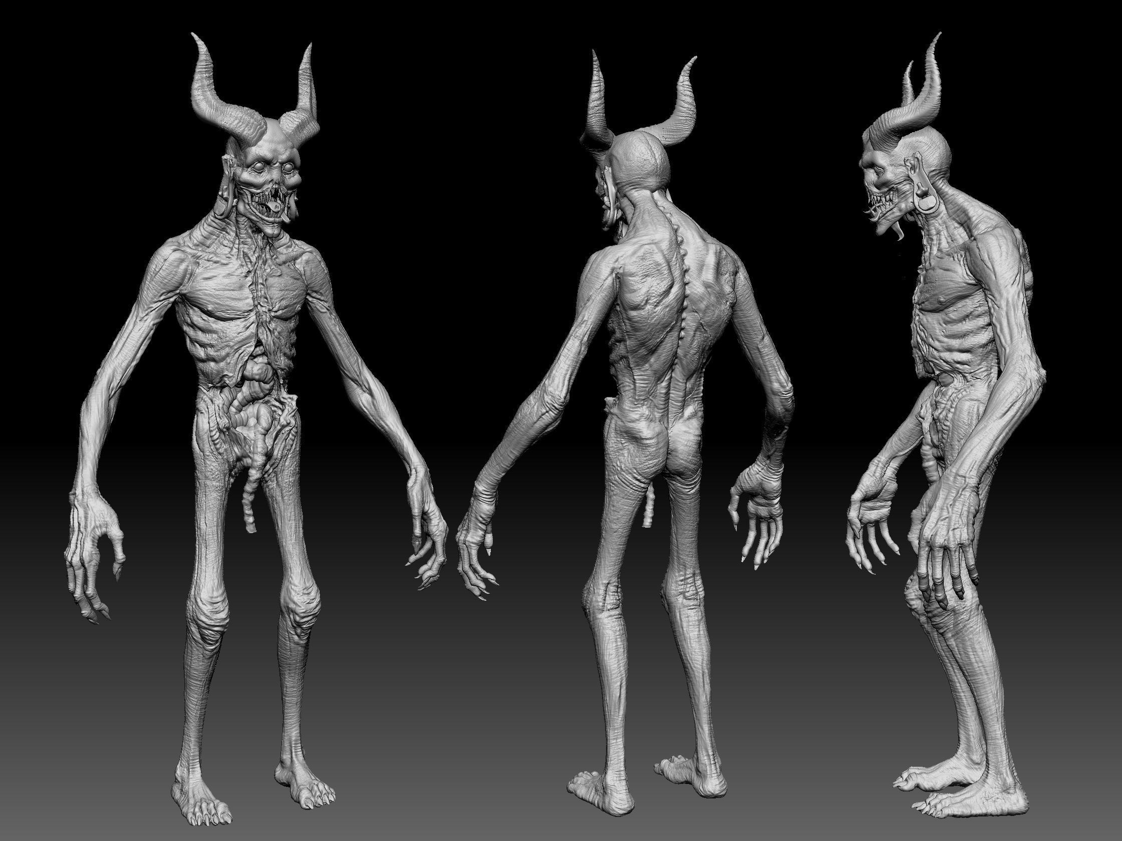 Demon 10 High Poly Sculpt 3D model | CGTrader
