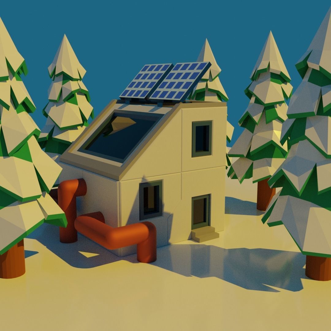 3D asset Snow houses pack | CGTrader