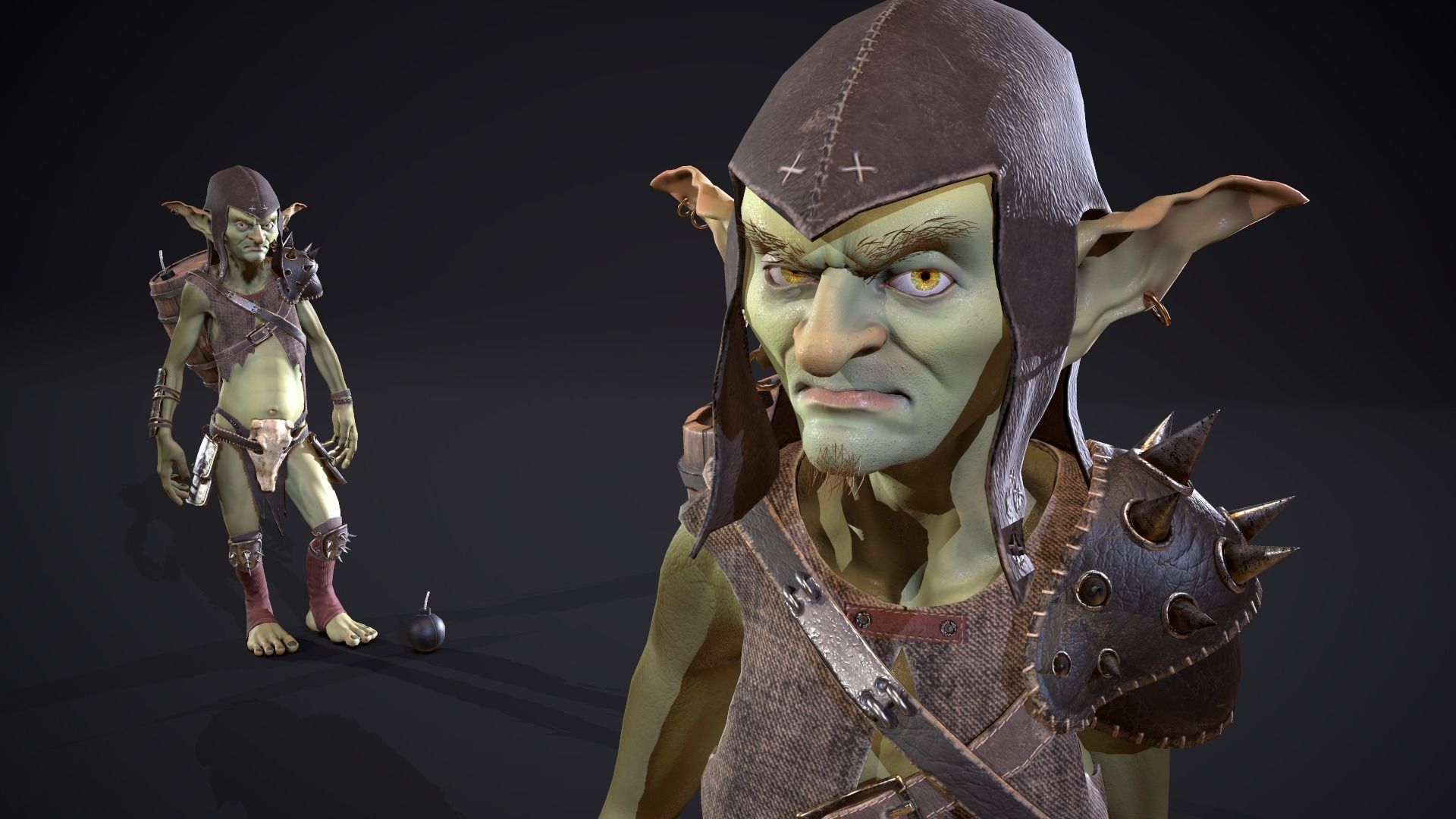 3D model Goblin Bomber VR / AR / low-poly rigged animated | CGTrader