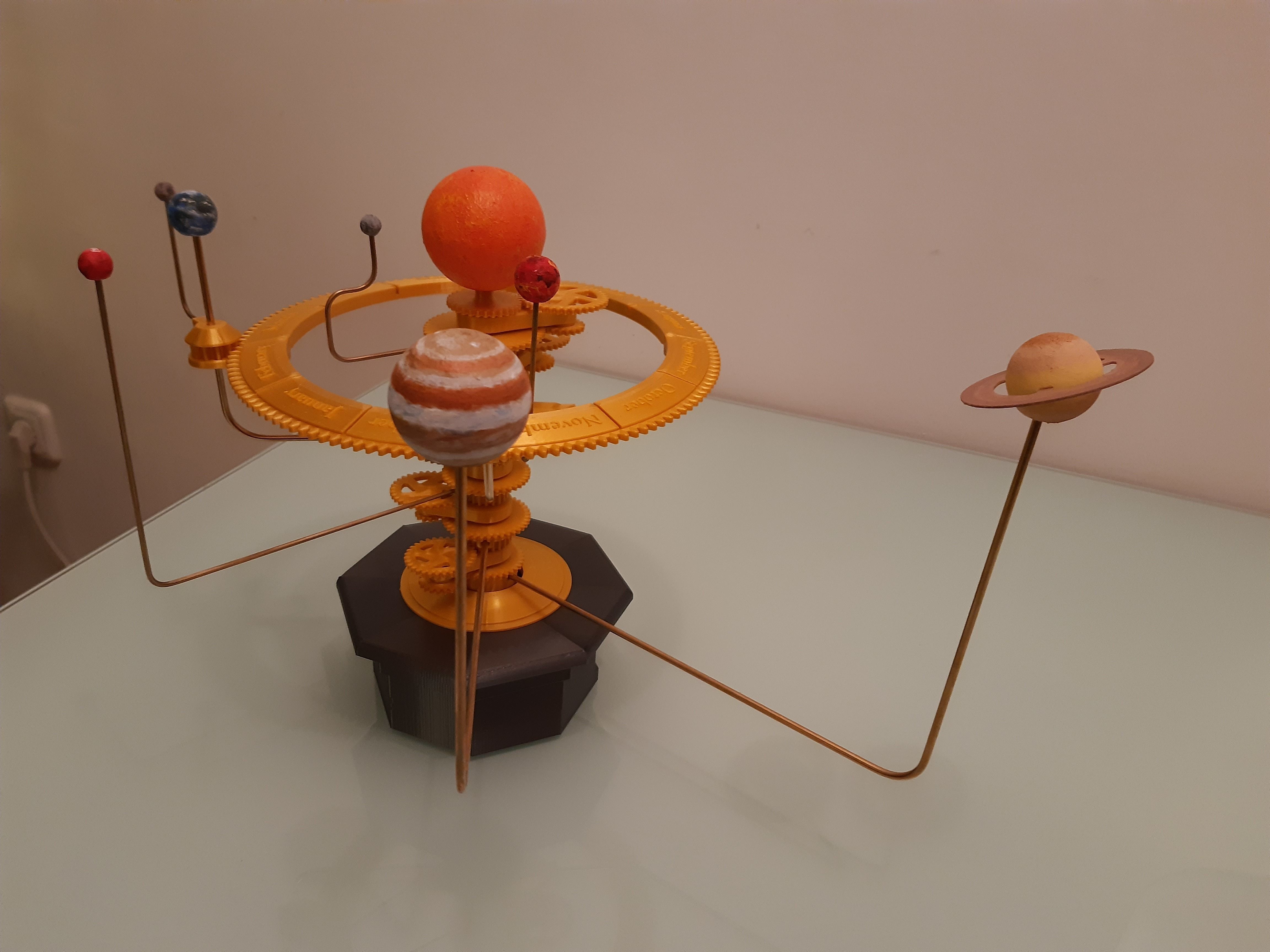 Solar System Orrery 3D model 3D printable | CGTrader