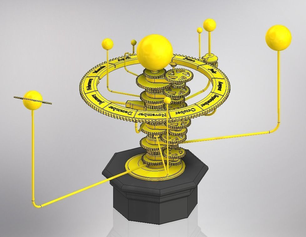 Solar System Orrery 3D model 3D printable | CGTrader