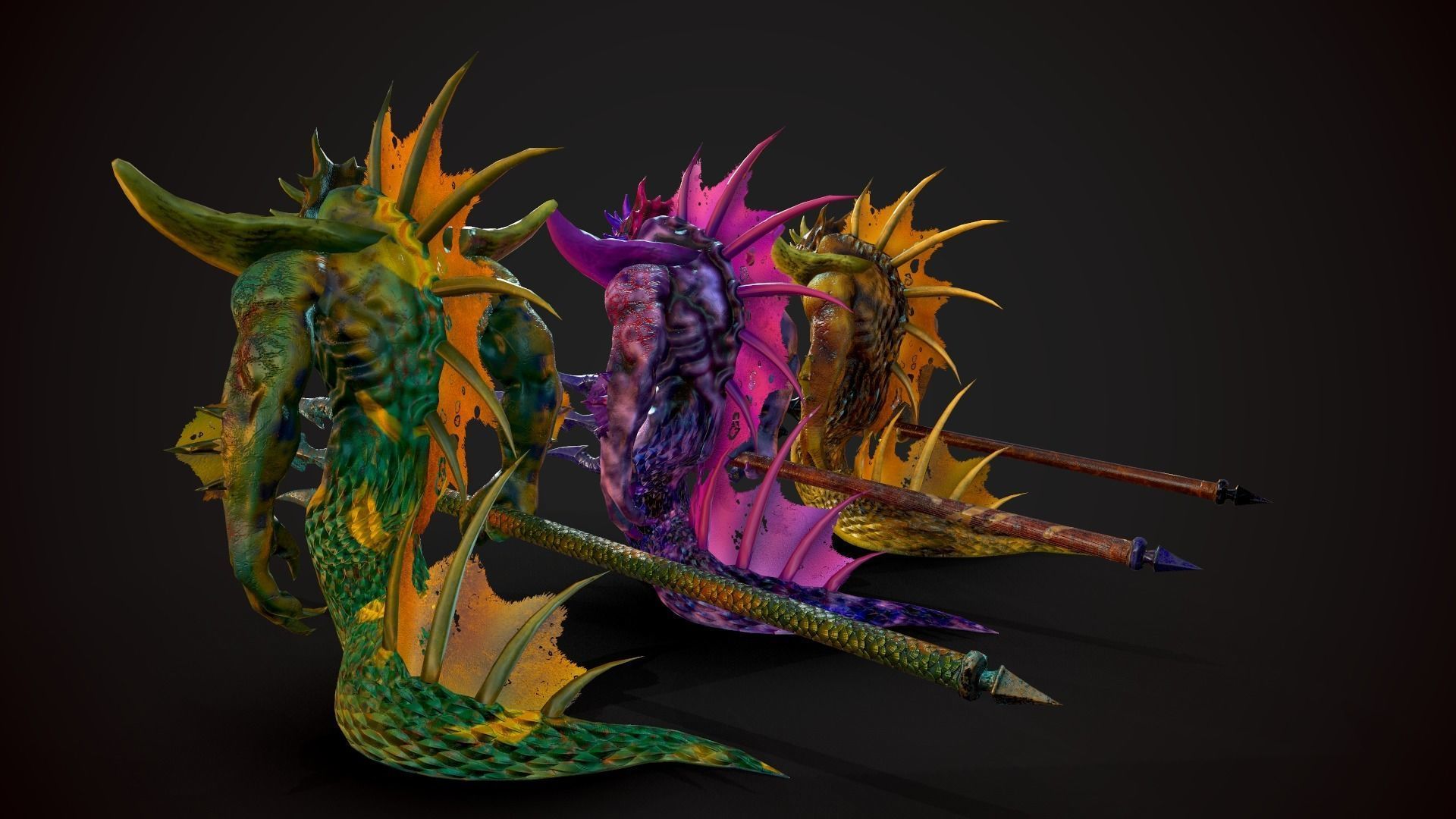 3D model Naga male warrior UE4 and Unity VR / AR / low-poly | CGTrader