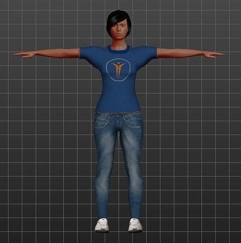 female character free 3D model | CGTrader