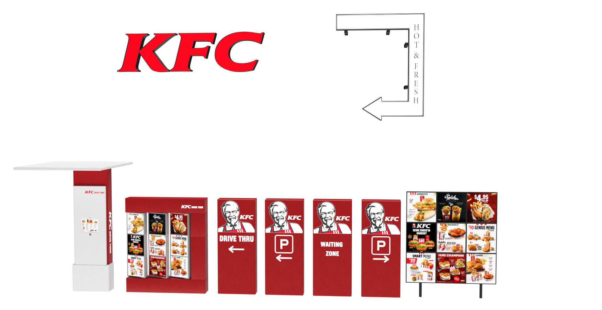 3D model KFC outdoor equipment VR / AR / low-poly | CGTrader