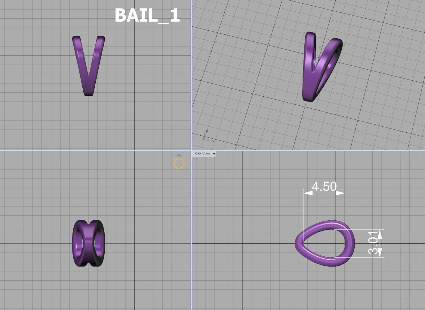 D INITIAL LETTER NECKLACE printable 3dmodel 3D model 3D printable ...