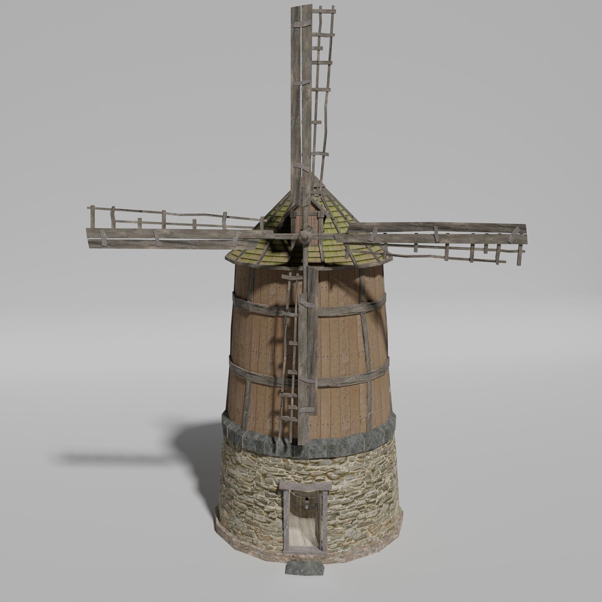 3D model Medieval windmill VR / AR / low-poly | CGTrader
