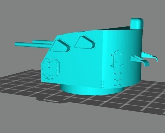 5 inch turret yowa class battelship 3D model | CGTrader