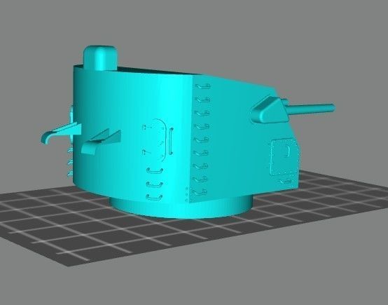 5 inch turret yowa class battelship 3D model | CGTrader