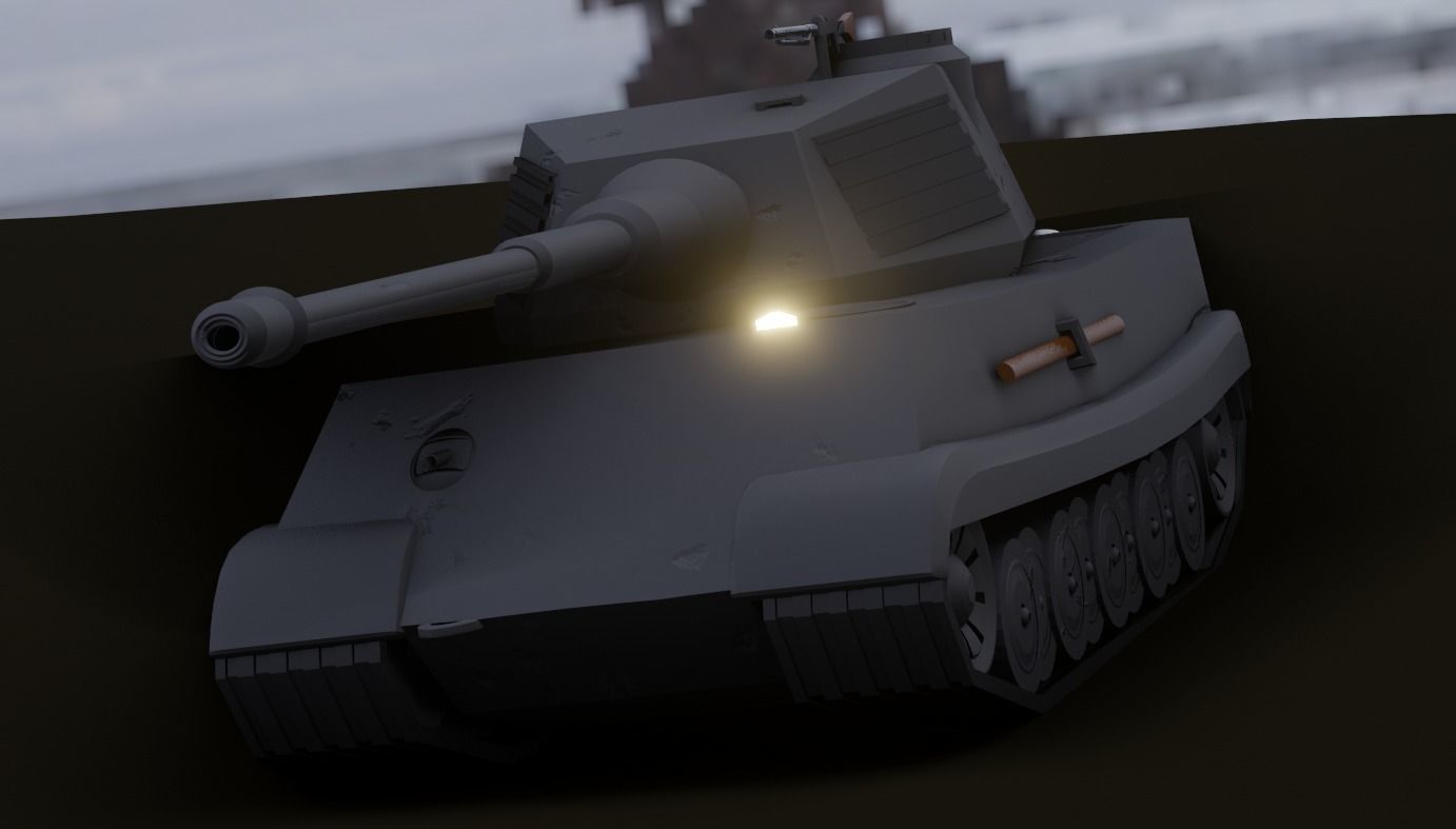 3D model Tiger II H Low-poly VR / AR / low-poly | CGTrader