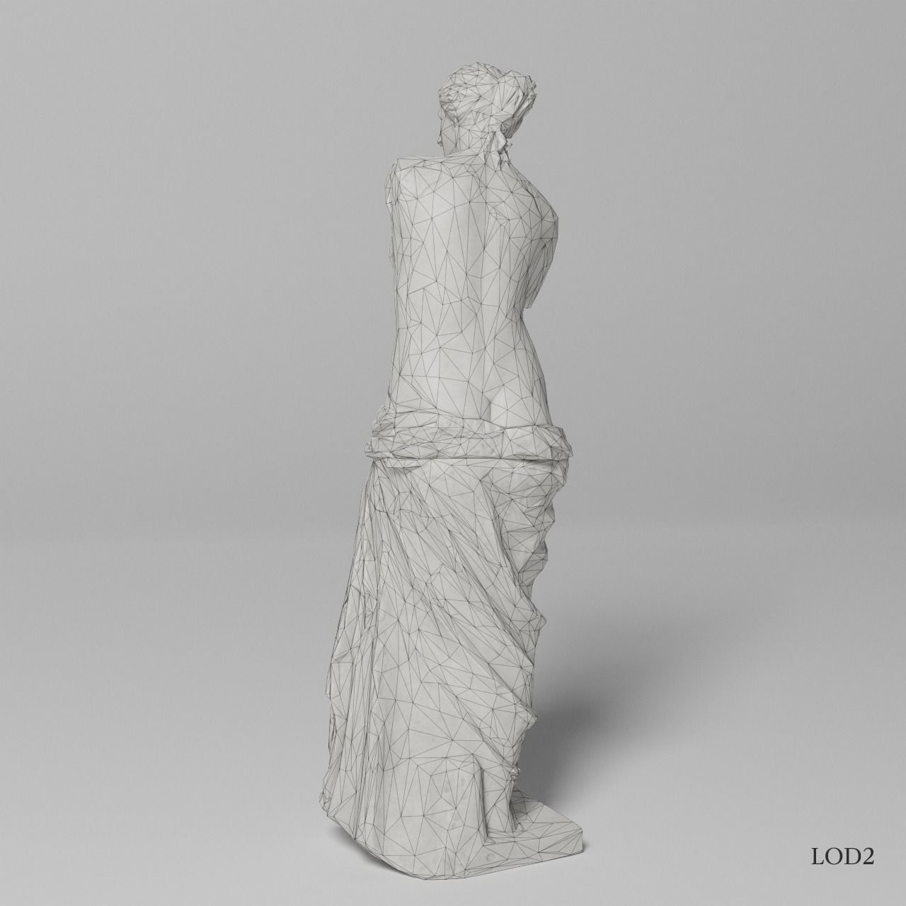 3D model Venus de Milo Sculpture VR AR Mobile-ready Game-ready VR / AR ...