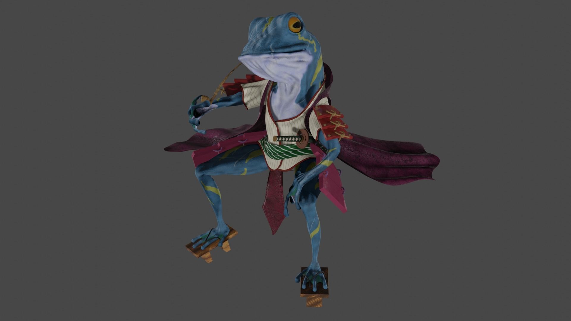 3D model Samurai Frog low and high poly mesh VR / AR / low-poly | CGTrader