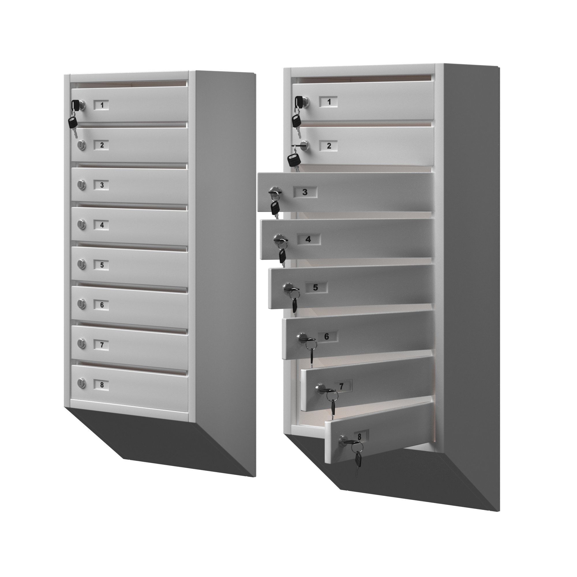 Mailbox Section 3D model | CGTrader