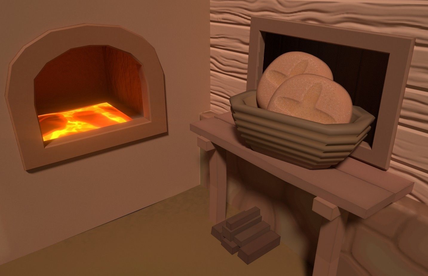 3D model Low-poly stylized bakery scene VR / AR / low-poly | CGTrader