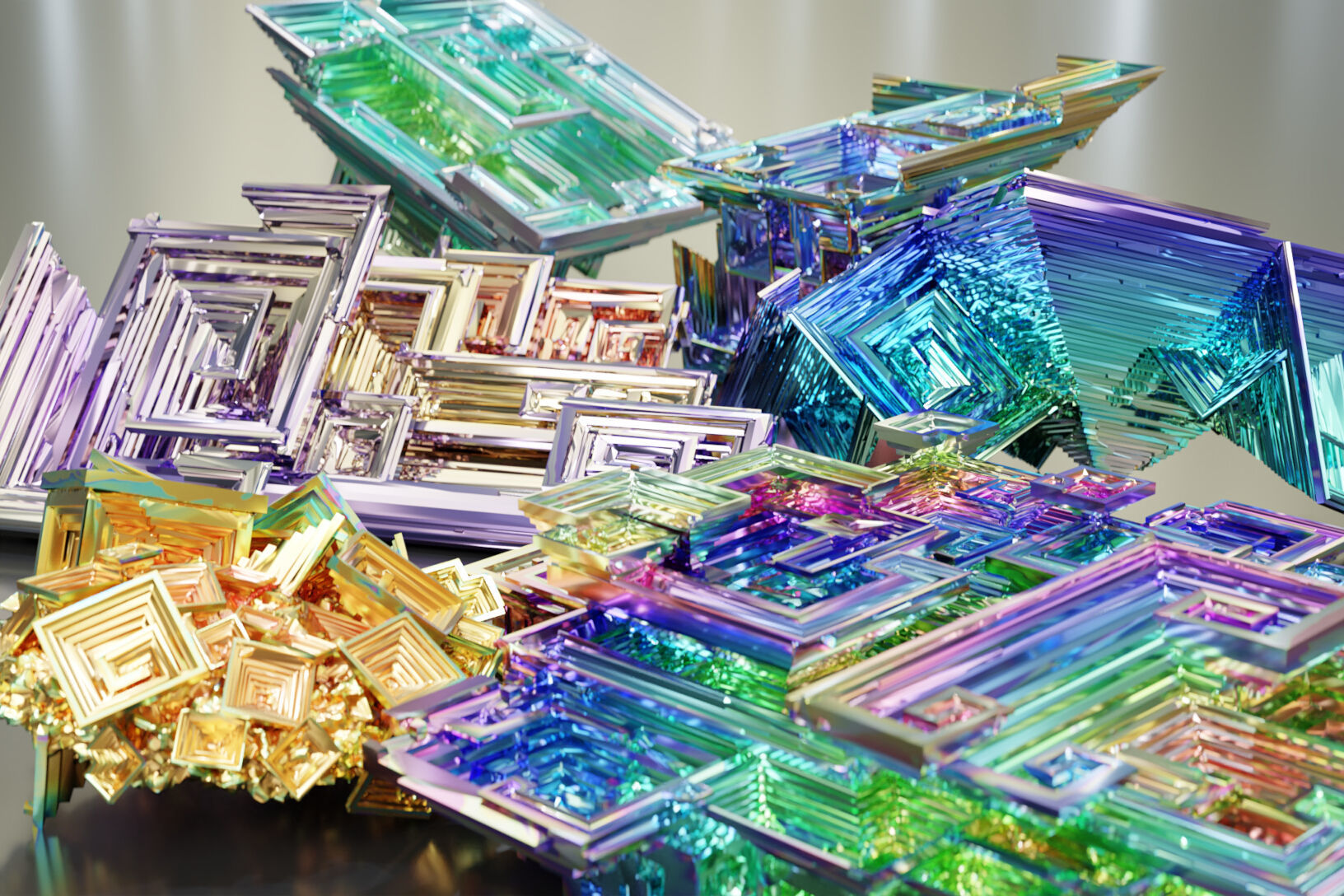 Bismuth Crystals 3D model | CGTrader