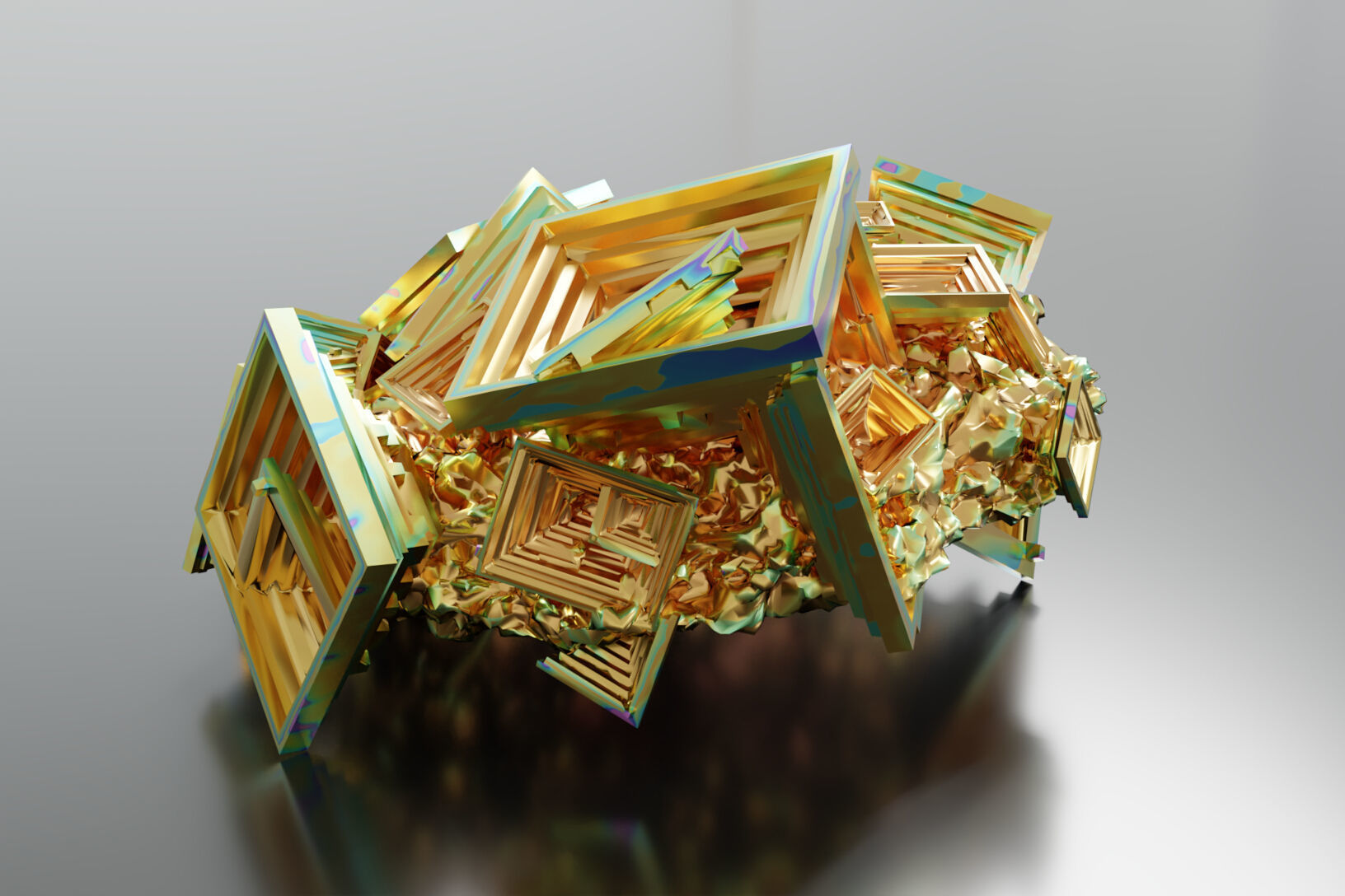 Bismuth Crystals 3D model | CGTrader