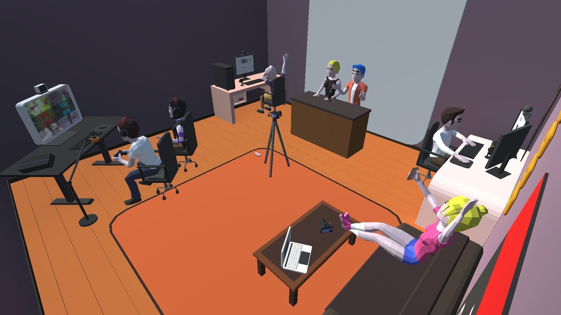 3D model 9t5 Low Poly Streamers VR / AR / low-poly rigged | CGTrader