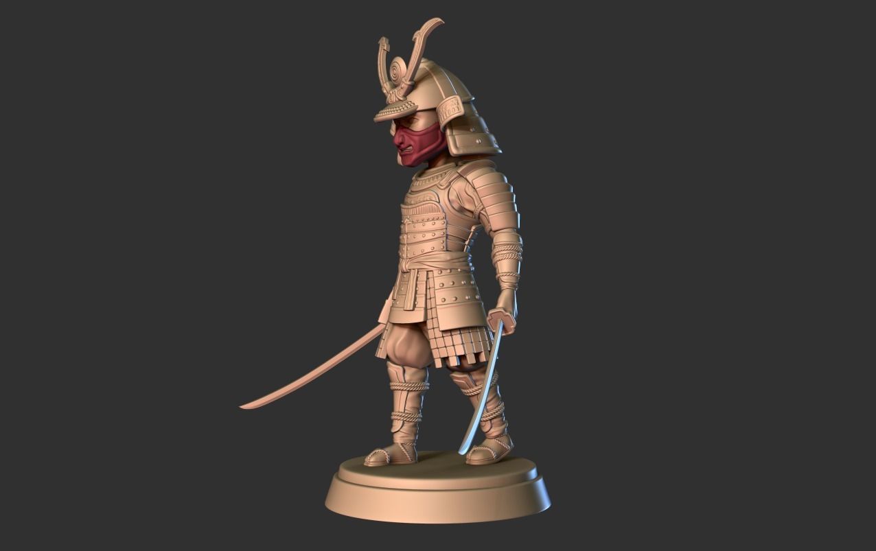 Samurai Miniature 3 -Mini Troop -3D print model 3D model 3D printable ...