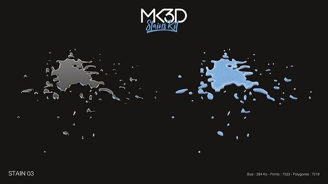 stain-03 paint splatter 3D model | CGTrader