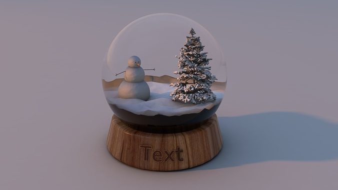 christmas snow ball 3D model | CGTrader