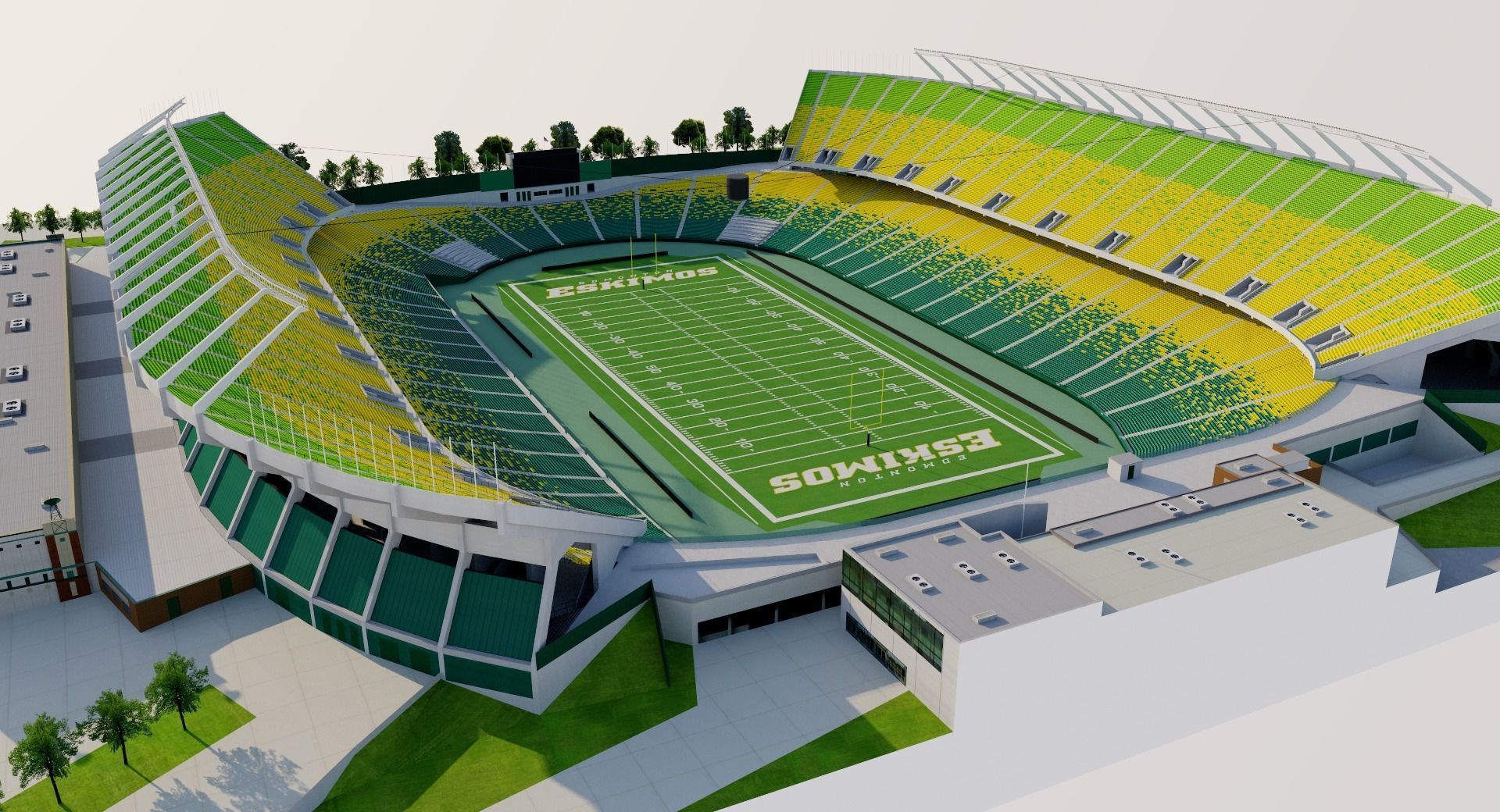 Commonwealth Stadium - Edmonton Canada 3D model | CGTrader
