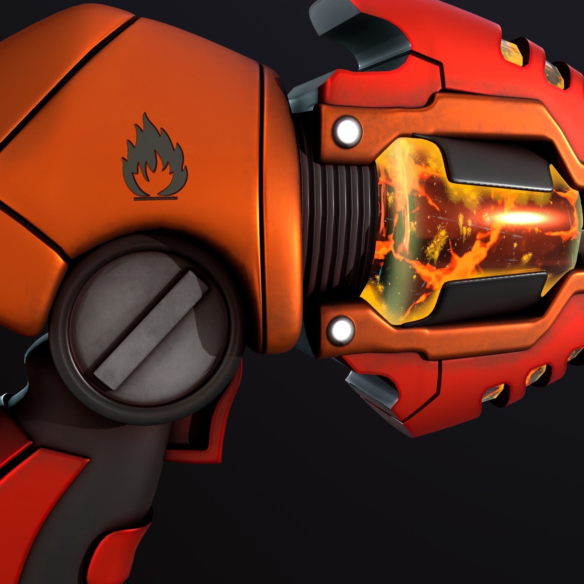 Sci-Fi Gun - Fire 3D model | CGTrader
