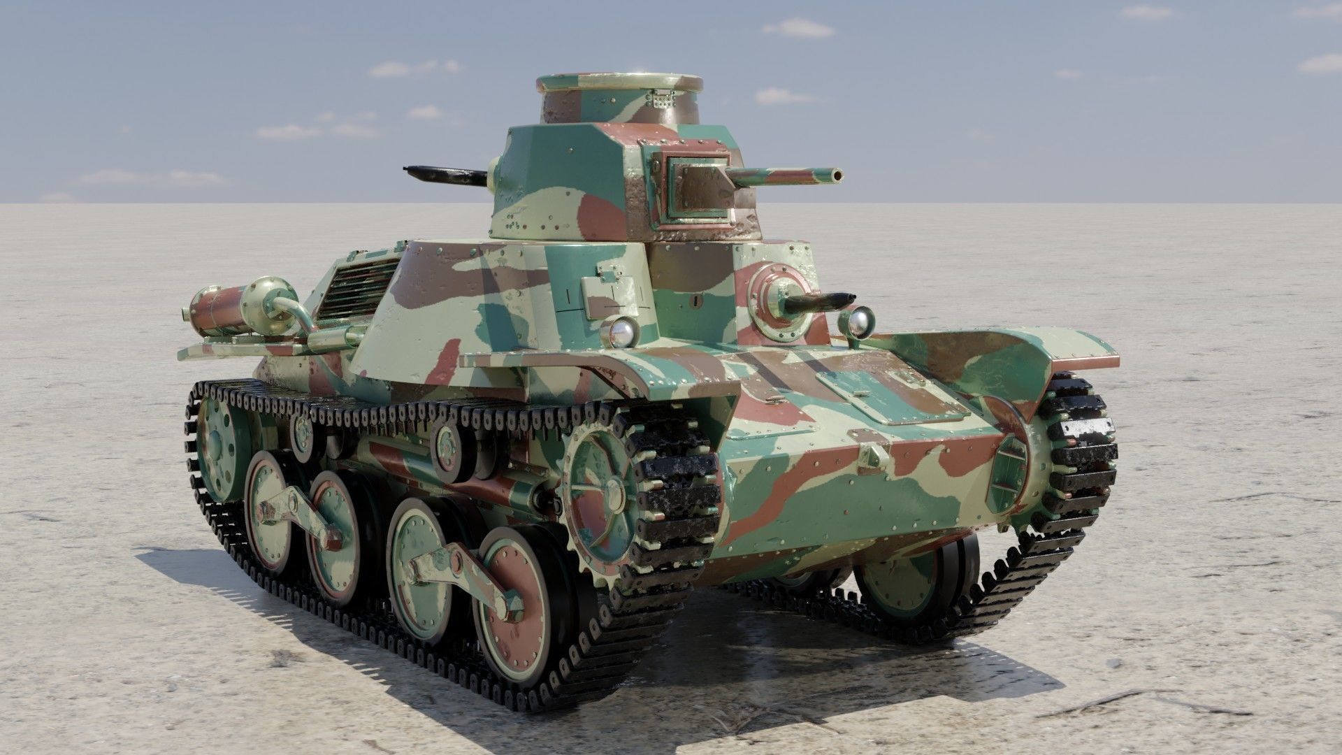 Type-95 Ha-Go light tank 3D model | CGTrader