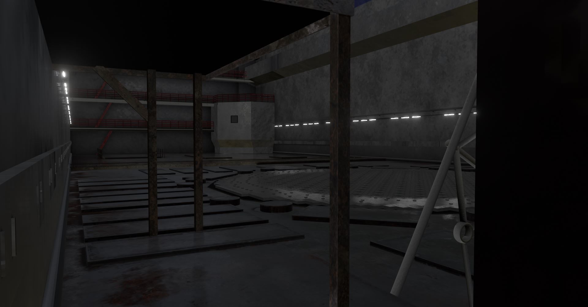 RBMK-1000 Nuclear Reactor Central Hall And Refueling Machine 3D model ...