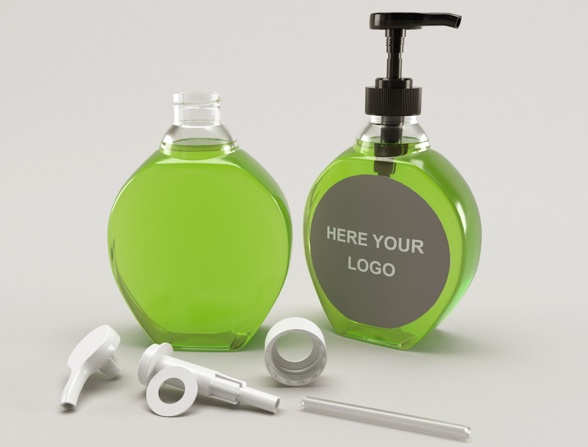 plastic liquid dispenser bottles 3D model | CGTrader