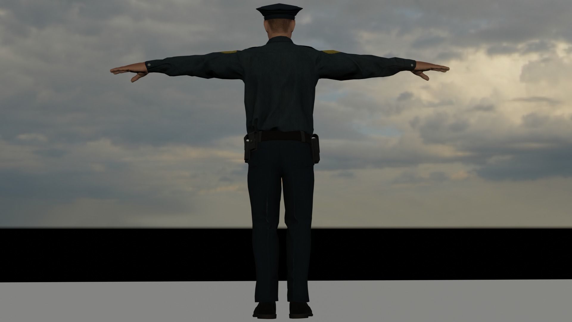 3D model police low poly 3d model for gameing VR / AR / low-poly | CGTrader