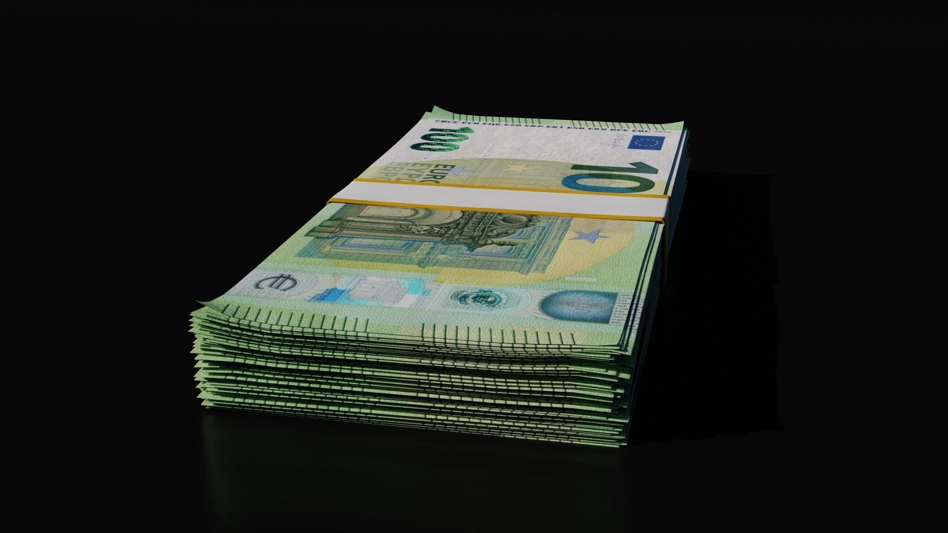 Money Stack - 100 Euro - Coins -High Quality 3D model | CGTrader